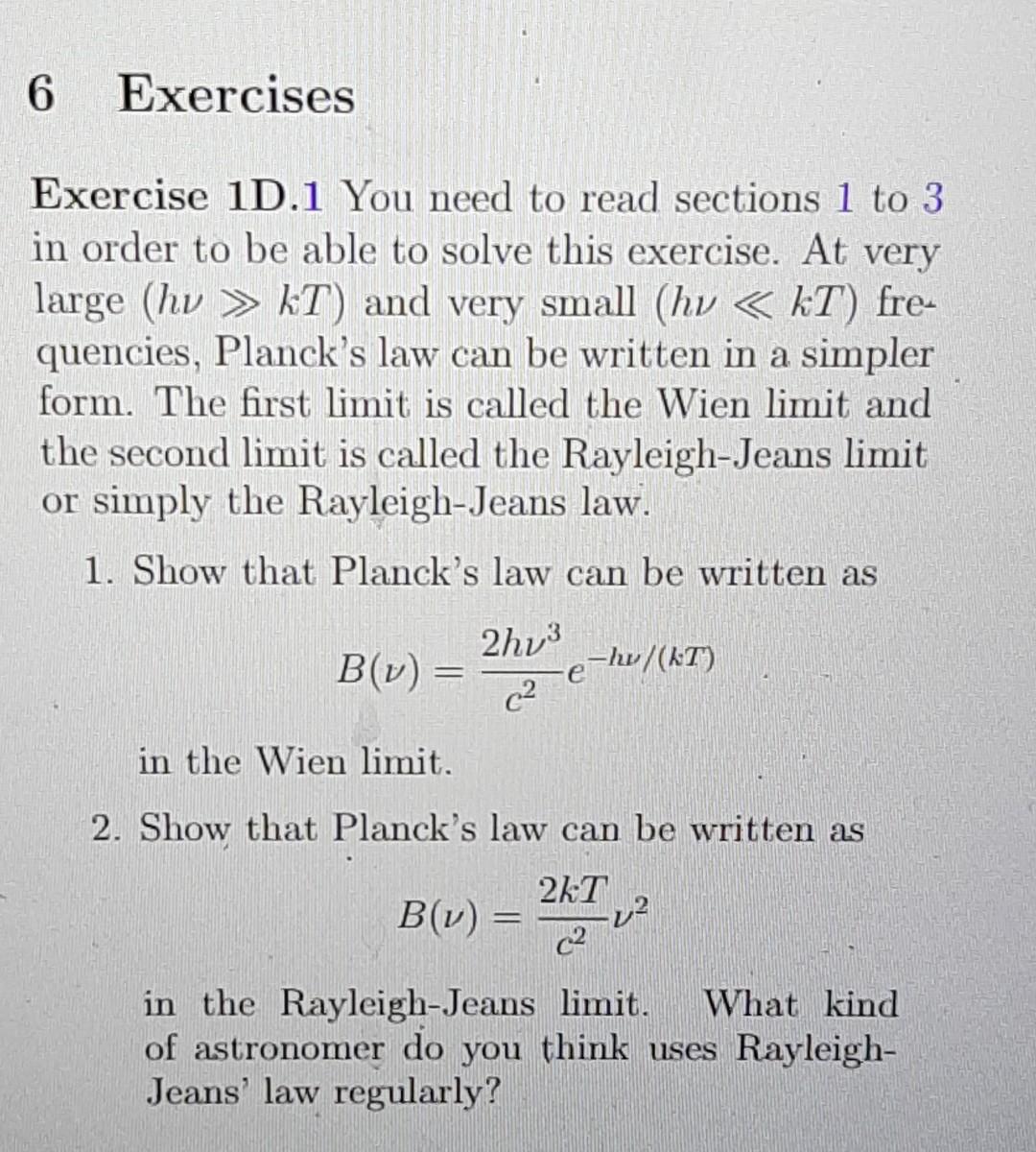 Solved Exercise 1D.1 You need to read sections 1 to 3 in | Chegg.com