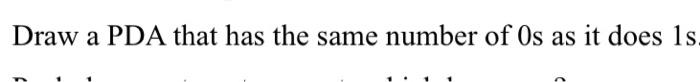 Solved 3. Draw a PDA for an odd-length palindrome (with the | Chegg.com