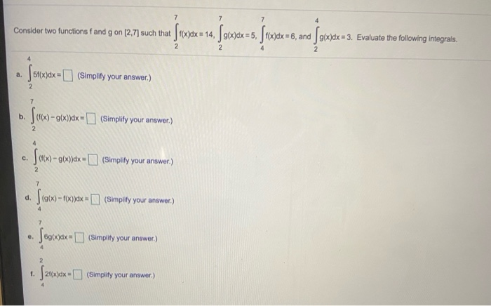 Solved Consider two functions fand gon (2.7] such that | Chegg.com