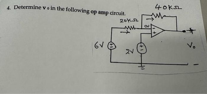 Solved 4. Determine v0 in the following | Chegg.com