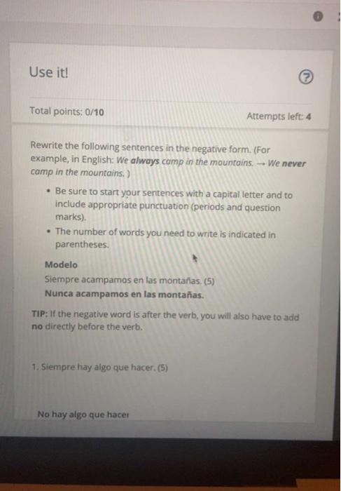Rewrite the following sentences in the negative form. | Chegg.com