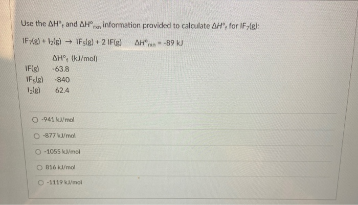 Solved Use the AHⓇ and AHxn information provided to | Chegg.com