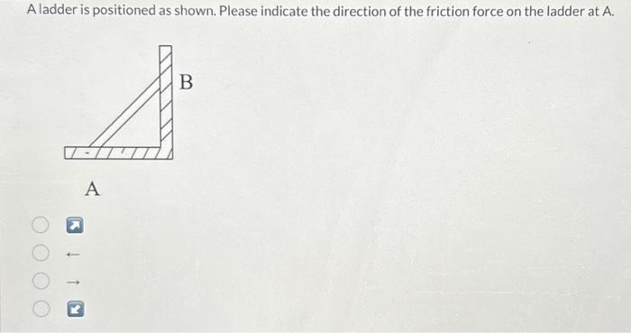 Solved A ladder is positioned as shown. Please indicate the | Chegg.com