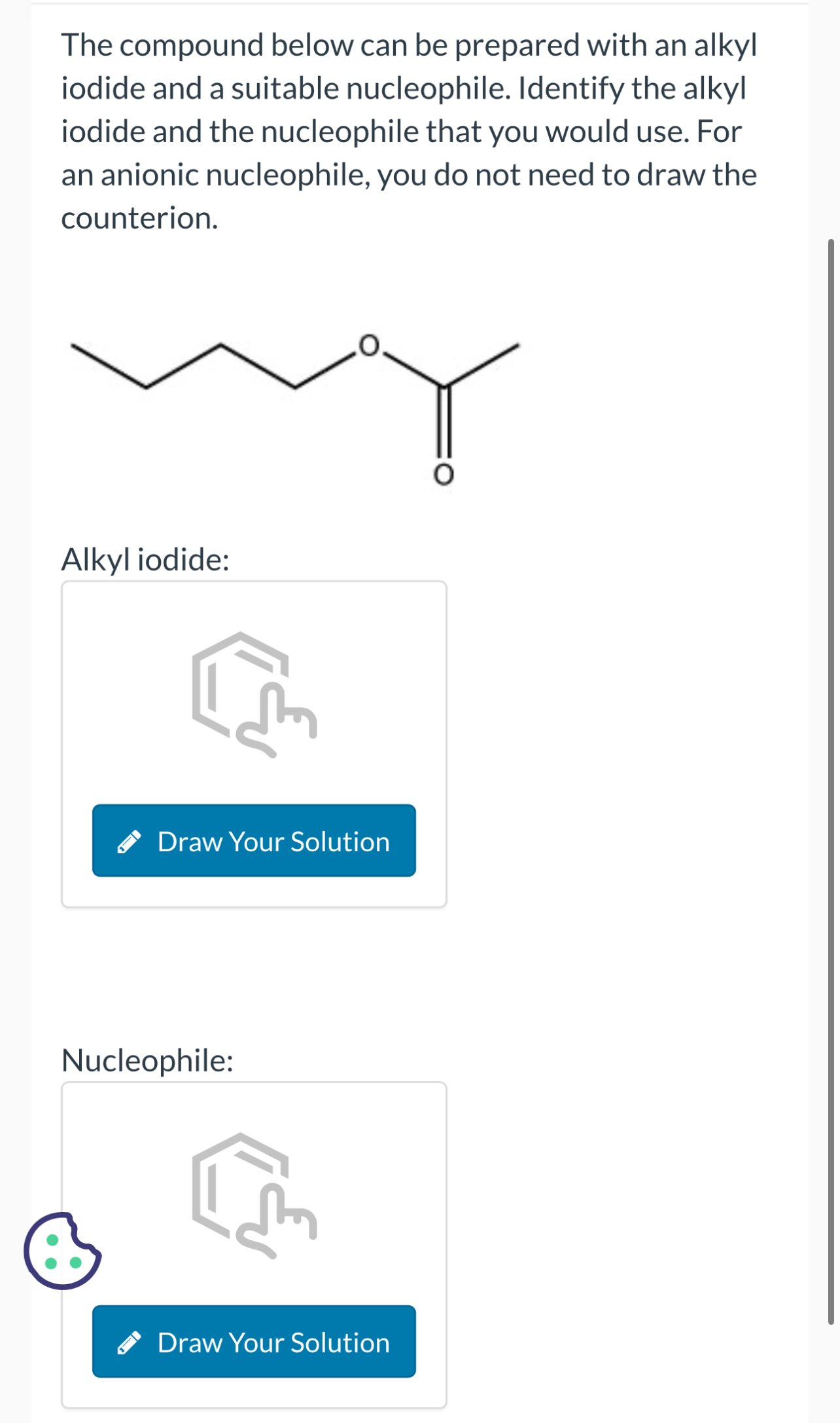 Solved The compound below can be prepared with an alkyl | Chegg.com
