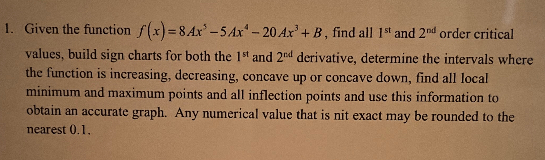 Solved Given the function f(x)=8(3)x5-5(3)x4-20(3)x3+6, | Chegg.com