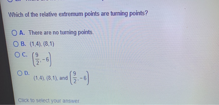 Solved Locate relative maximum and relative extremum point | Chegg.com