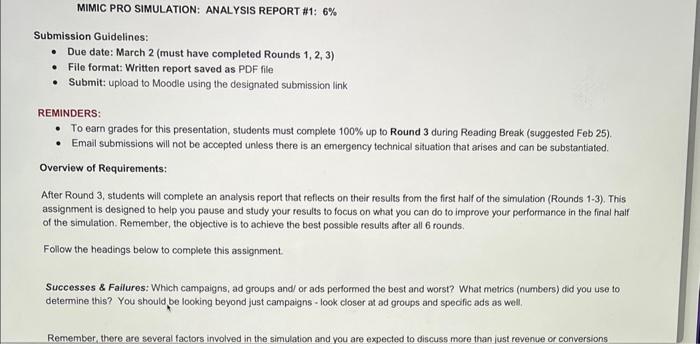 Solved MIMIC PRO SIMULATION: ANALYSIS REPORT \#1: 6% | Chegg.com