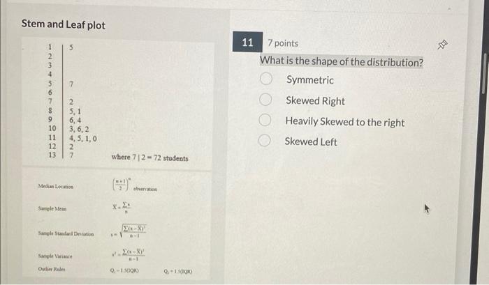 Solved Stem and Leaf Plot Stem and Leaf Plot Stem and Leaf | Chegg.com