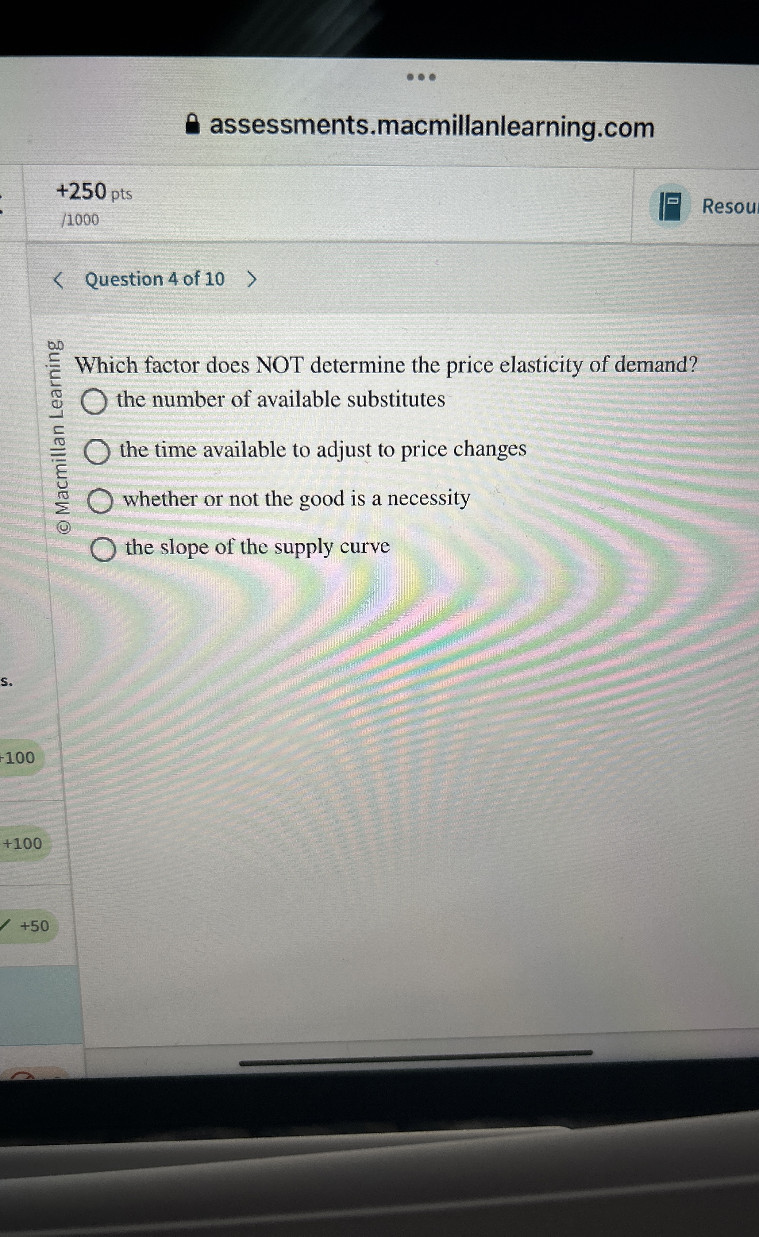 Solved assessments.macmillanlearning.com+250 | Chegg.com