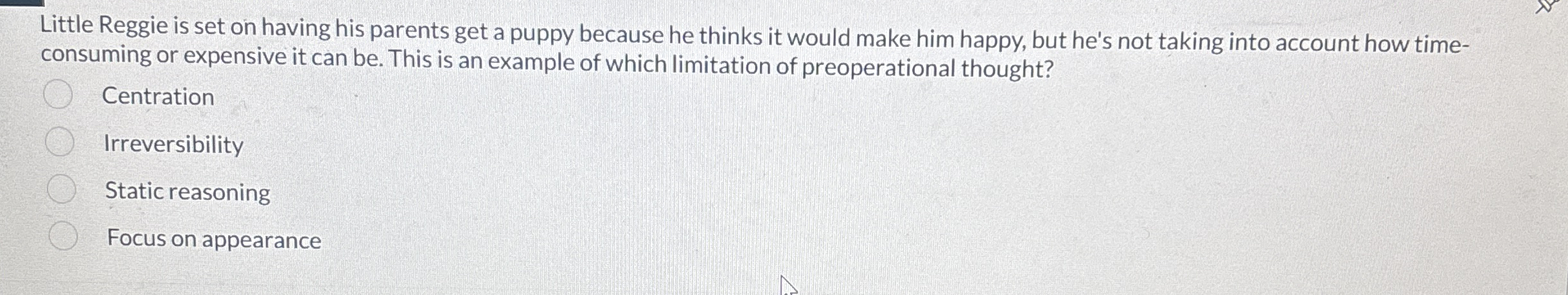 Solved Little Reggie is set on having his parents get a | Chegg.com