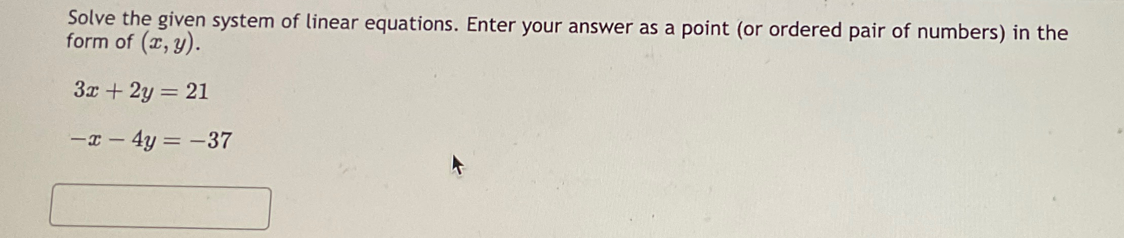 Solved Solve the given system of linear equations. Enter | Chegg.com