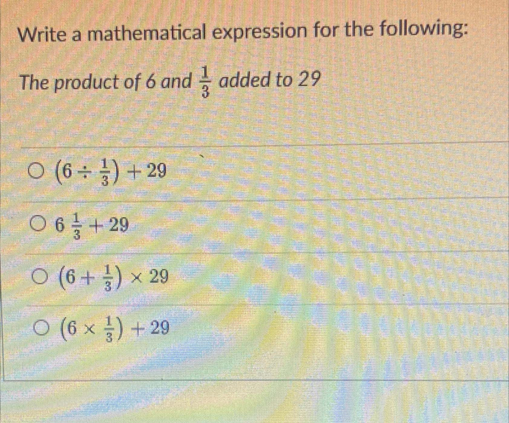 Solved Write a mathematical expression for the following:The | Chegg.com