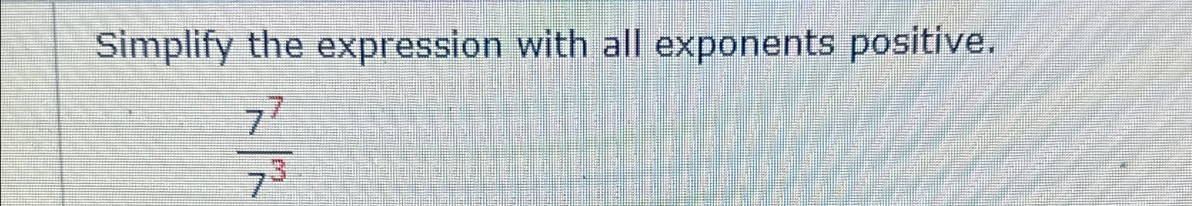Solved Simplify the expression with all exponents | Chegg.com