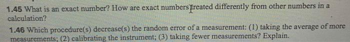 Solved 3. Problem 1.46: List each procedure before you state | Chegg.com