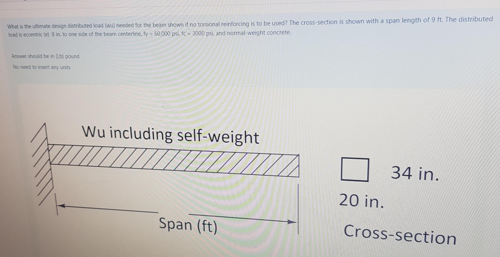 Solved What is the ultimate design distributed load (wu) | Chegg.com