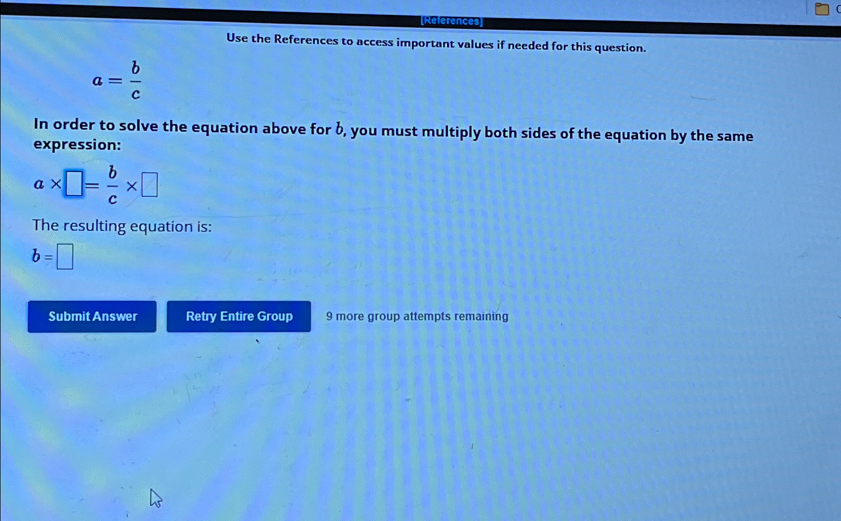 Solved [Keierences]Use the References to access important | Chegg.com
