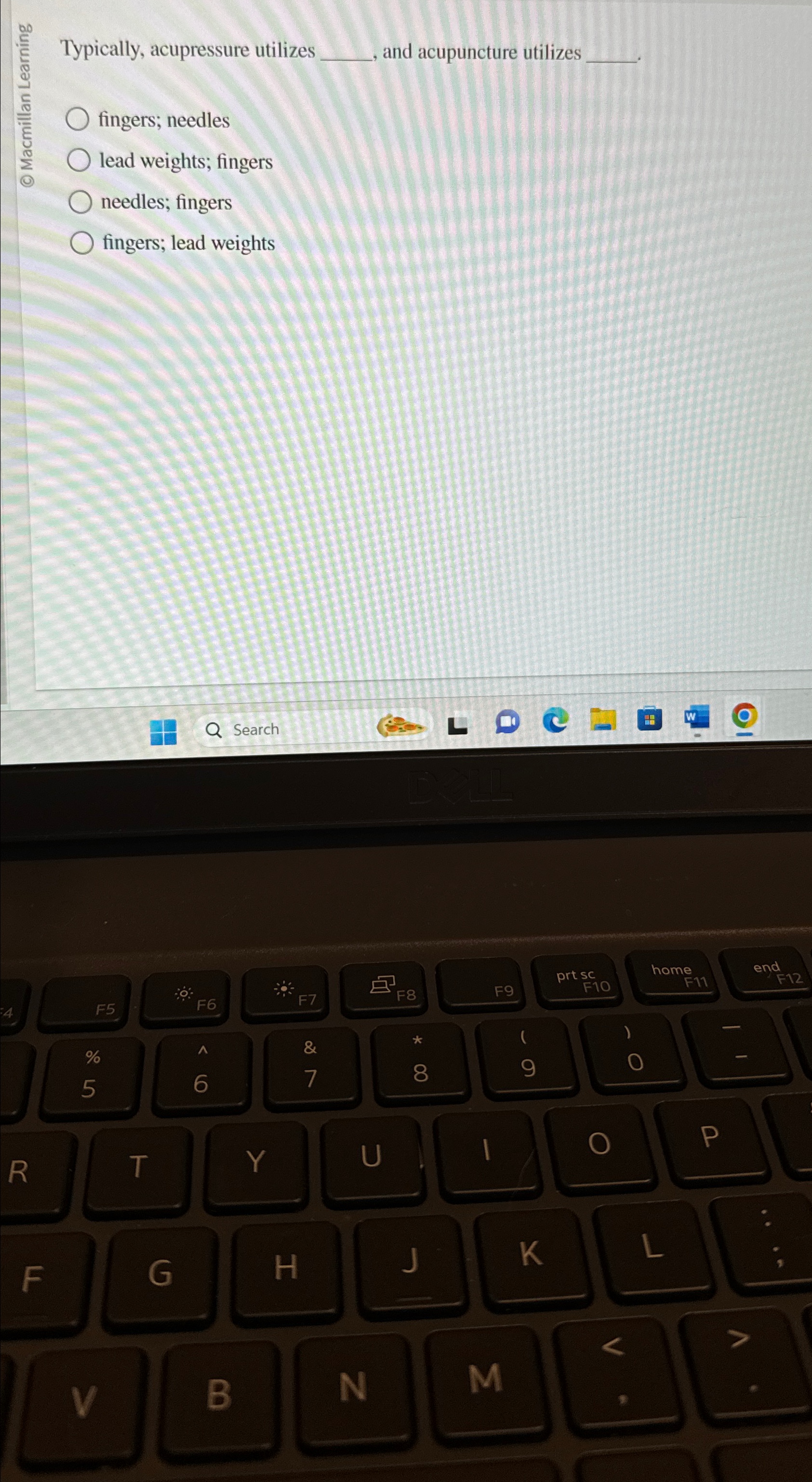 Solved Typically, acupressure utilizes and acupuncture | Chegg.com