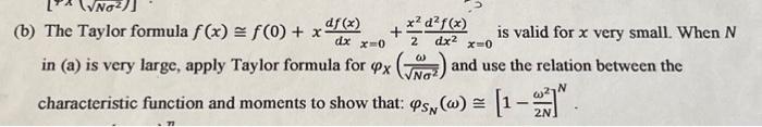 (b) The Taylor formula | Chegg.com