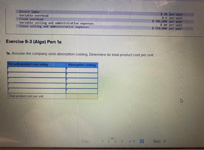 Solved Required information Exercise 6-3 (Algo) Income | Chegg.com