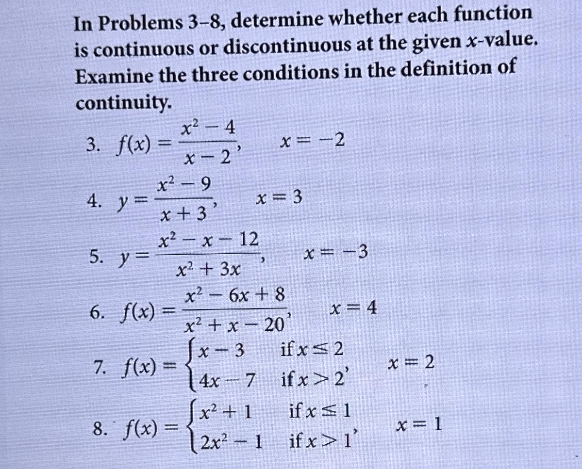 Solved In Problems 3-8, determine whether each function is | Chegg.com Solved In Problems 3-8, determine whether each function is | Chegg.com