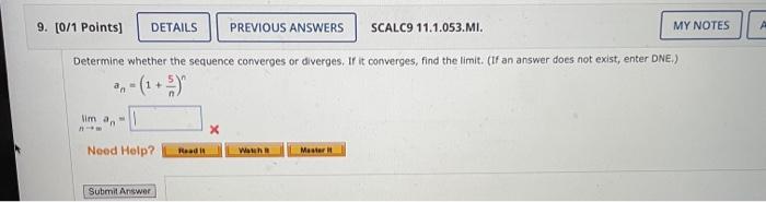 Solved an=(1+n5)n | Chegg.com