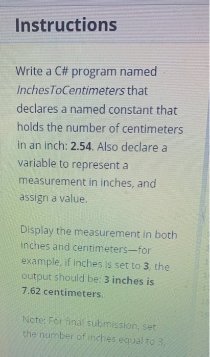 Solved Instructions Write a C# program named | Chegg.com
