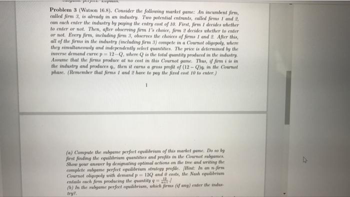 Solved ECN 614 An Introduction to Game Theory Problem Set 2 | Chegg.com