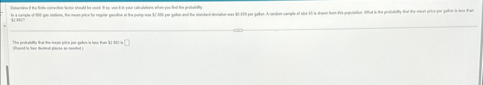 Determine It The Finite Correction Factor Should Be