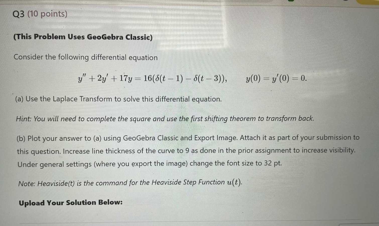 Solved Q3 (10 ﻿points)(This Problem Uses GeoGebra | Chegg.com