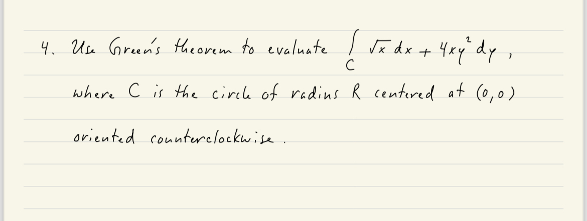 Solved Use Green's theorem to evaluate ∫C﻿x2dx+4xy2dy, | Chegg.com