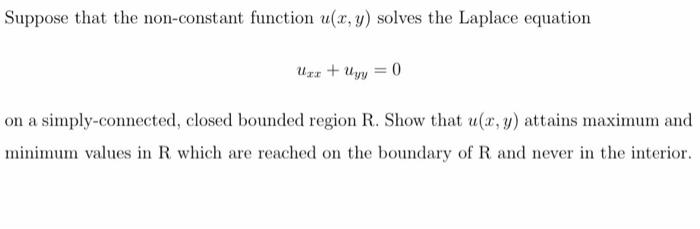 Solved 6. Suppose that the non-constant function u(x,y) | Chegg.com