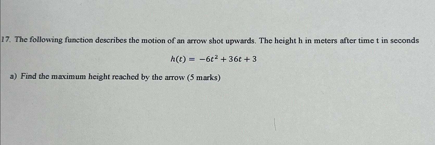 Solved The following function describes the motion of an | Chegg.com