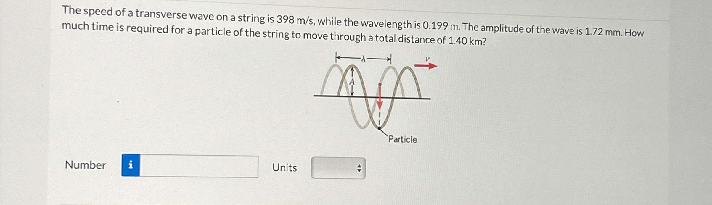 Solved The speed of a transverse wave on a string is 398ms, | Chegg.com