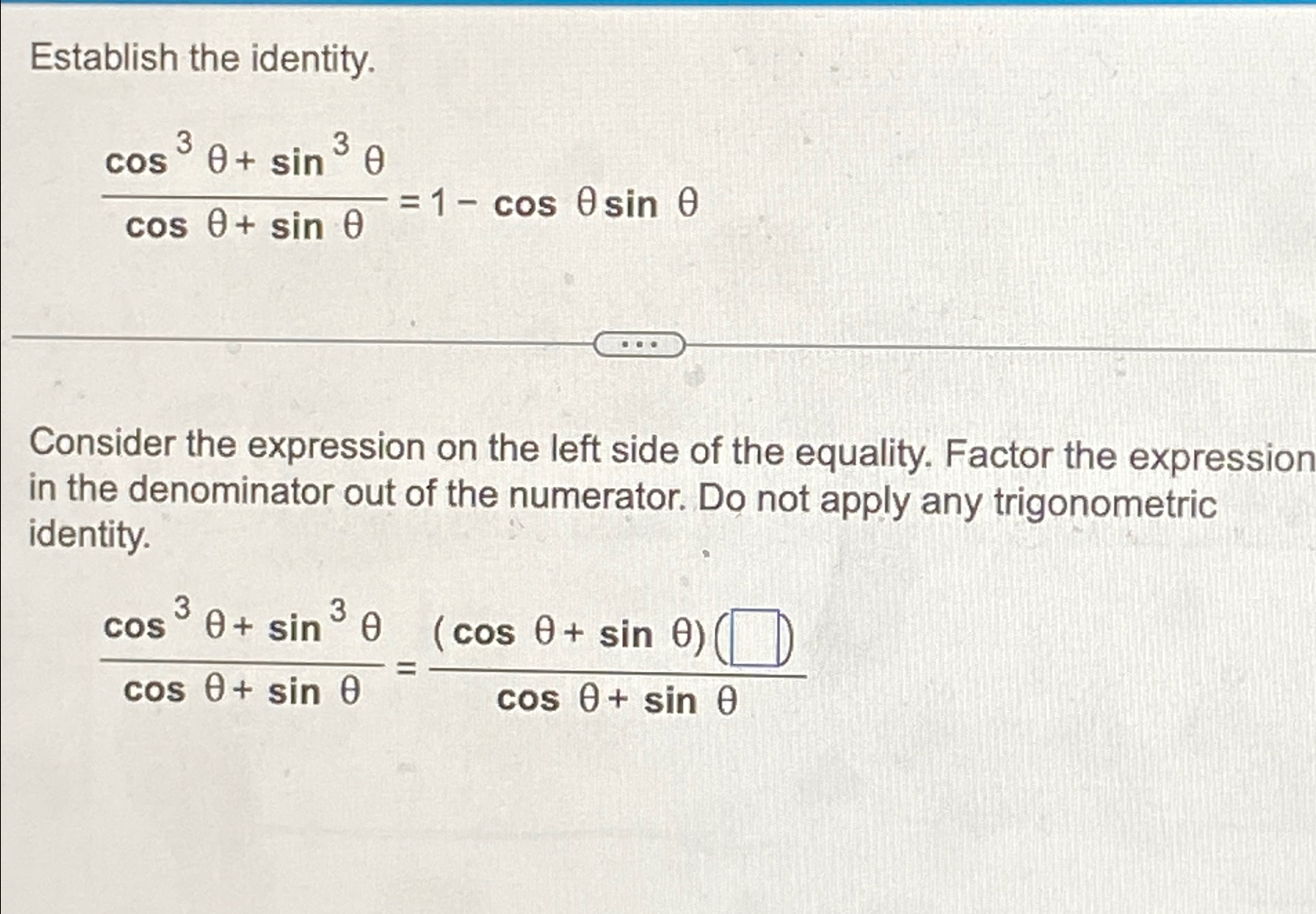 Solved Establish the | Chegg.com