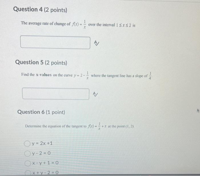 Solved The average rate of change of f(x)=x1 over the | Chegg.com