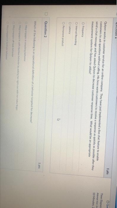 1 pts Interval 1 2 3 4 5 6 7 8 9 10 # Observer хохххо | Chegg.com