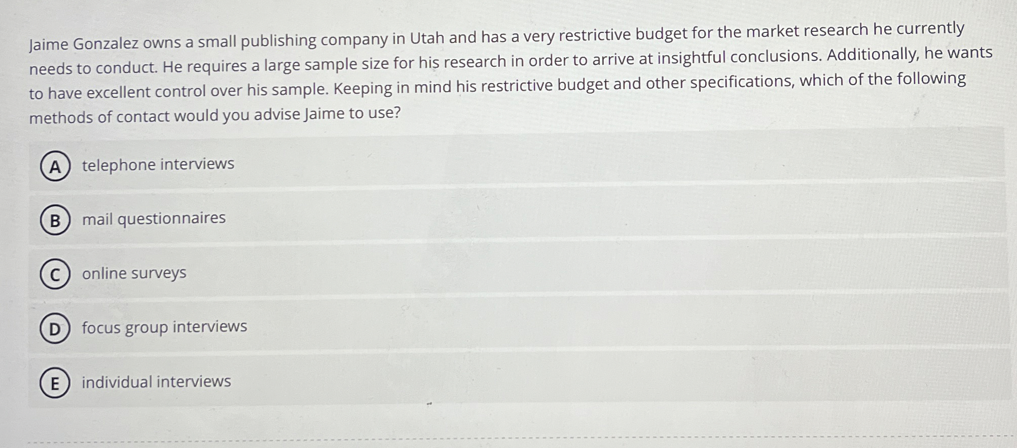 Solved Jaime Gonzalez owns a small publishing company in | Chegg.com