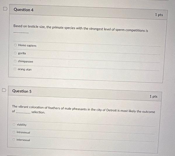 Solved Based on testicle size, the primate species with the | Chegg.com