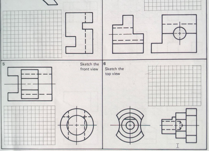 Solved 1 Sketch the N Sketch the top view top view A 3 | Chegg.com