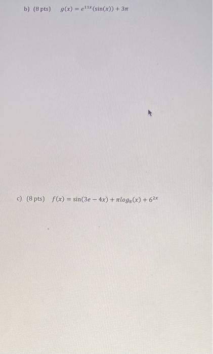 Solved find the first derivative using the short cut rules, | Chegg.com