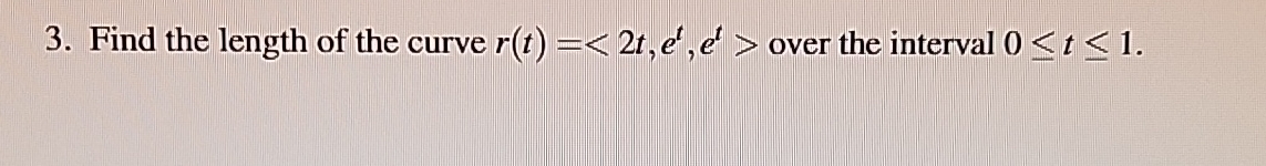 Solved Find the length of the curve r(t)= ﻿over | Chegg.com