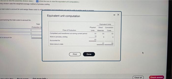 Solved Patofa Equivalent unit computation Consider the | Chegg.com