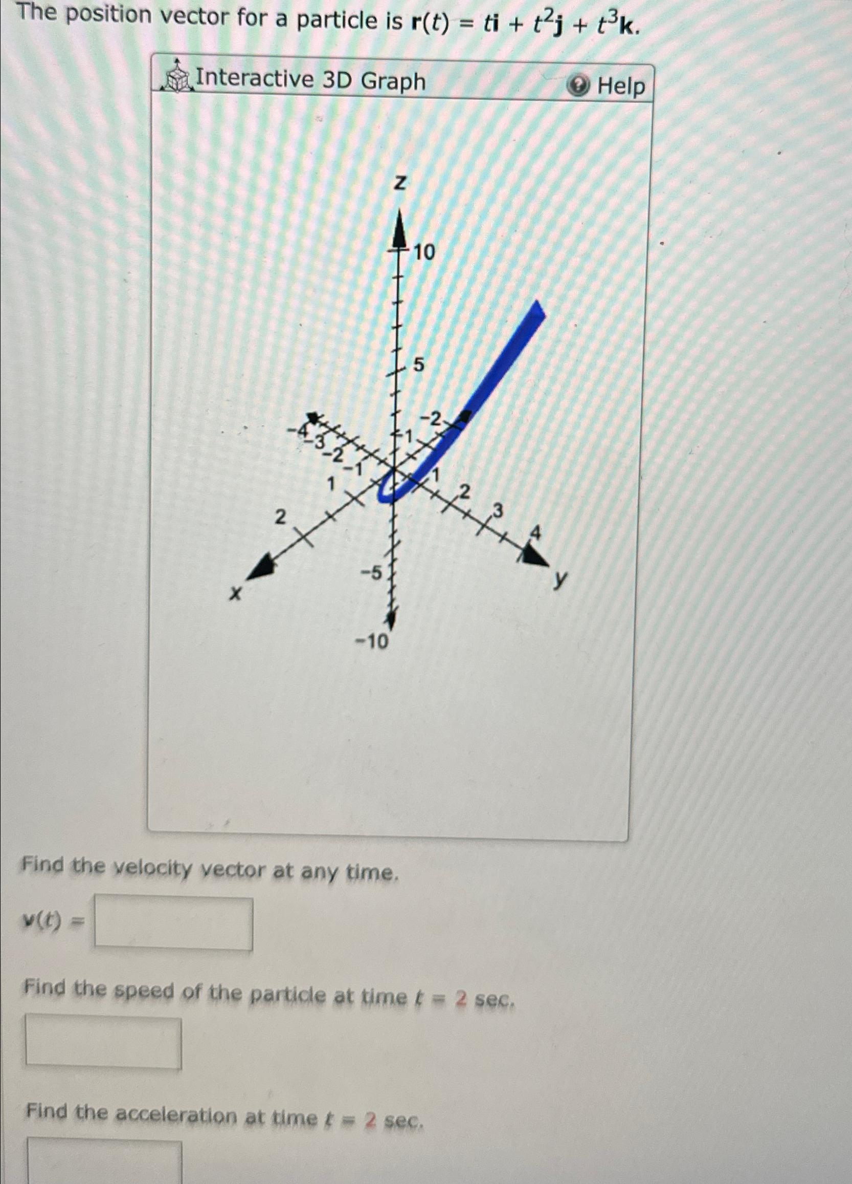 Solved The position vector for a particle is | Chegg.com