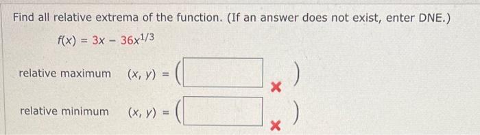 Solved Find all relative extrema of the function. (If an | Chegg.com