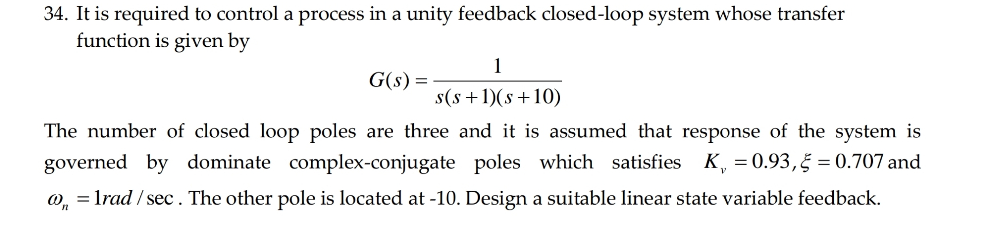Solved It is required to control a process in a unity | Chegg.com
