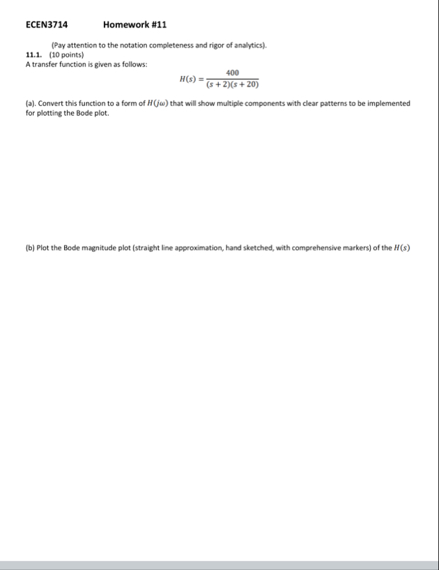 Solved ECEN3714Homework #11(Pay attention to the notation | Chegg.com
