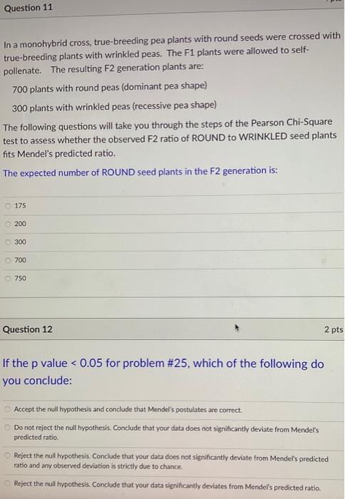 Solved In a monohybrid cross, true-breeding pea plants with | Chegg.com