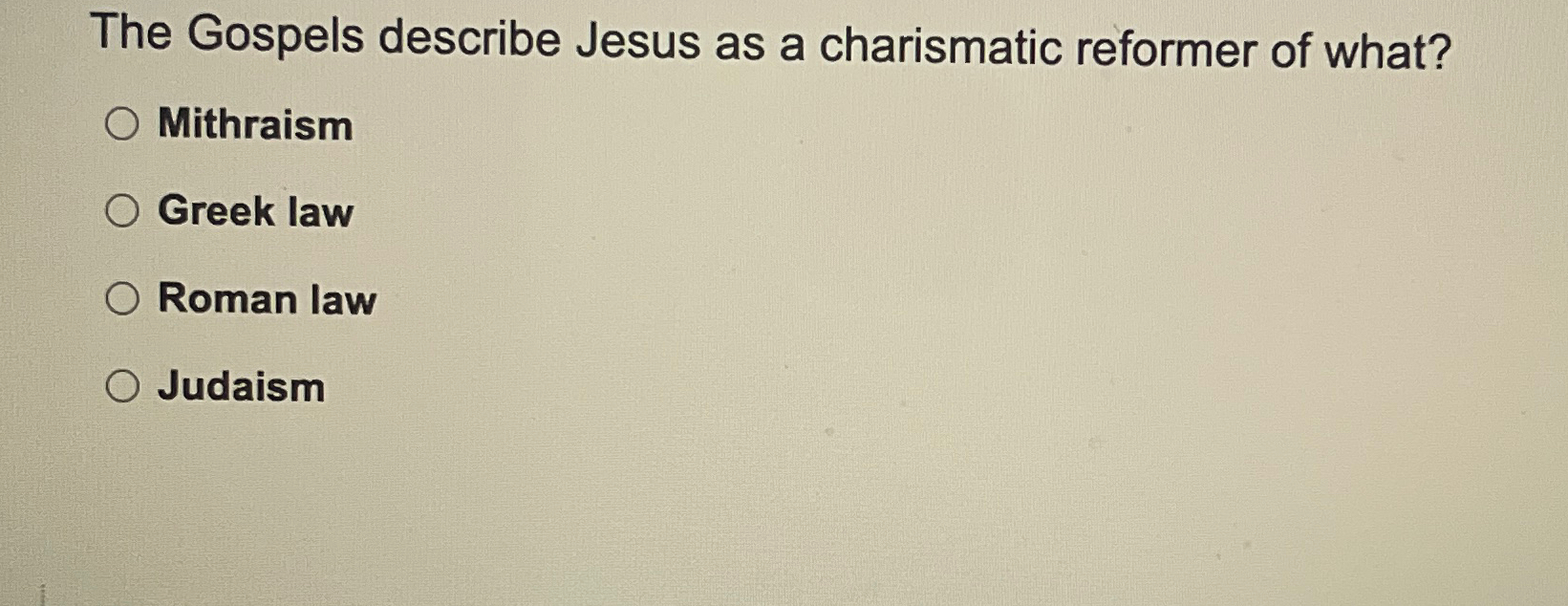 Solved The Gospels describe Jesus as a charismatic reformer | Chegg.com