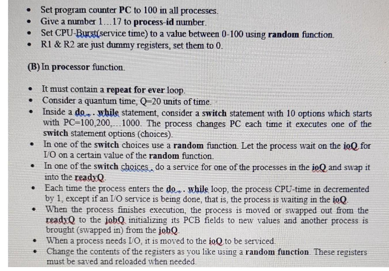 Solved This is a simulation of Round Robin (RR) CPU | Chegg.com