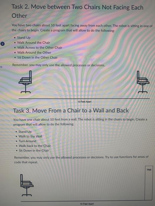 Solved Instructions You have been asked to program a robot | Chegg.com